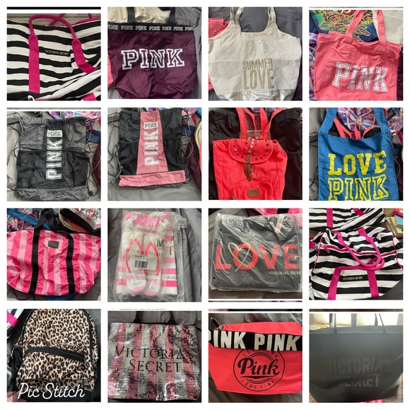PINK Victoria's Secret | Bags | 6 Authentic Victorias Secret Pink ...